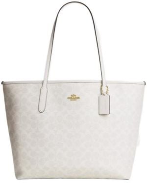 White COACH Tote bags for Women | Lyst