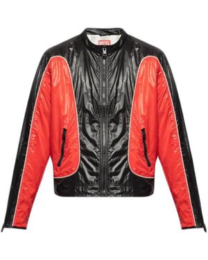 DIESEL Biker Jacket In Shiny Ripstop in Blue for Men | Lyst DIESEL Biker Jacket In Shiny Ripstop in Blue for Men | Lyst