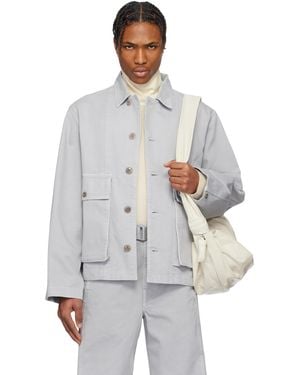メンズ Lemaire インディゴ ボクシー デニムジャケット ブルー メンズ Lemaire インディゴ ボクシー デニムジャケット ブルー