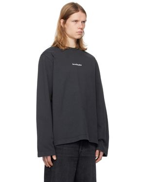 Acne Studios Edden 1996 Logo Long Sleeve T-Shirt in Black Acne Studios Edden 1996 Logo Long Sleeve T-Shirt in Black