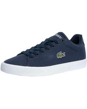 Navy blue lacoste trainers store