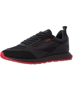 Black HUGO Sneakers for Men | Lyst