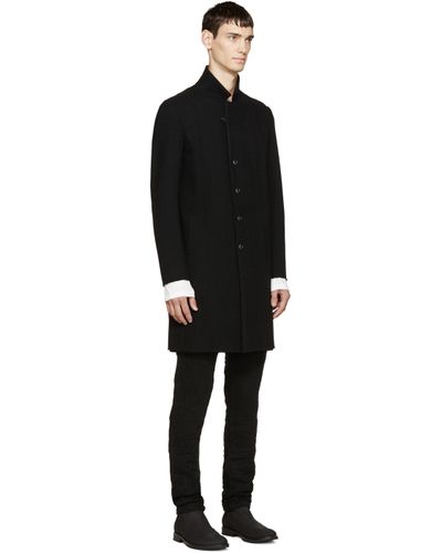 Attachment Black Wool And Cashmere Coat for Men - Lyst