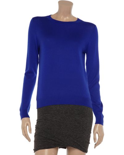 Iris & Ink Fineknit Cashmere Sweater in Blue - Lyst