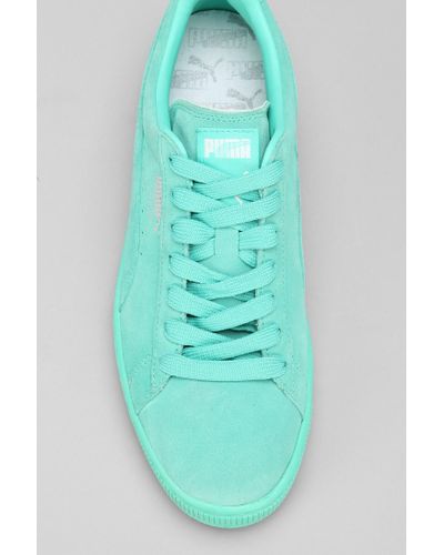 PUMA Classic Mono Suede Sneaker in Mint (Green) for Men - Lyst