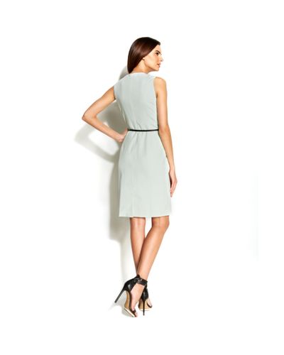 Calvin Klein Sleeveless Belted Sheath Dress In Mint Green Lyst