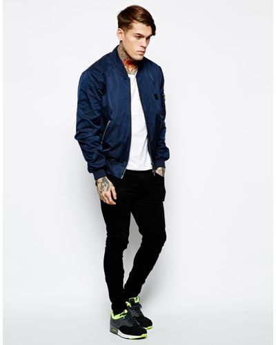 ELEVEN PARIS Bomber Jacket in Navy (Blue) for Men - Lyst