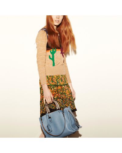 COACH Leather Rogue Bag In Colorblock Python in Blue - Lyst