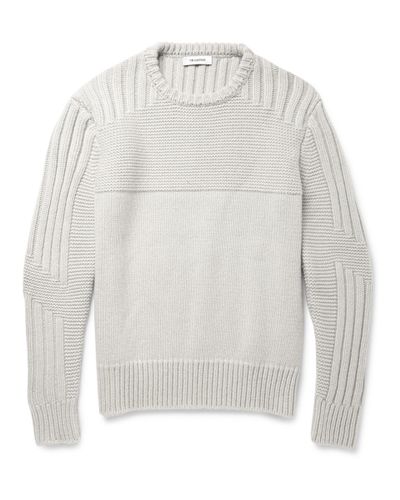 Tim Coppens Panelled-Knit Merino Wool And Cashmere-Blend Sweater in ...
