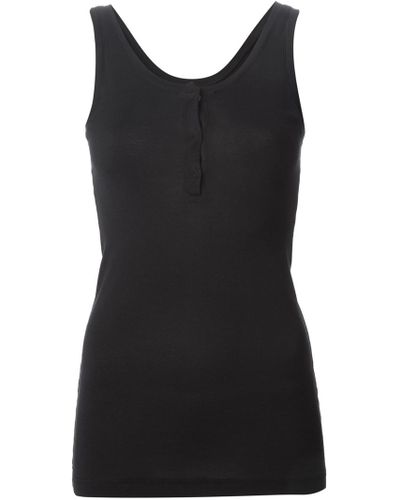 Private 0204 Ribbed Knit Tank Top in Black - Lyst