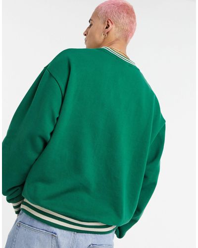 Kickers Classic Crewneck Logo Sweatshirt in Green for Men - Lyst