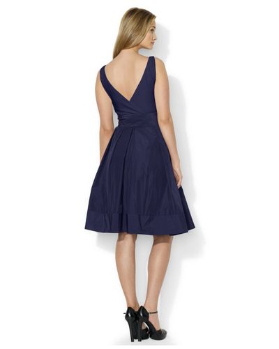 Lauren by Ralph Lauren Petite Pleated Cocktail Dress in Blue | Lyst Lauren by Ralph Lauren Petite Pleated Cocktail Dress in Blue | Lyst