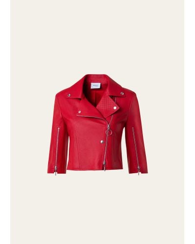 Red Akris Punto Jackets for Women | Lyst
