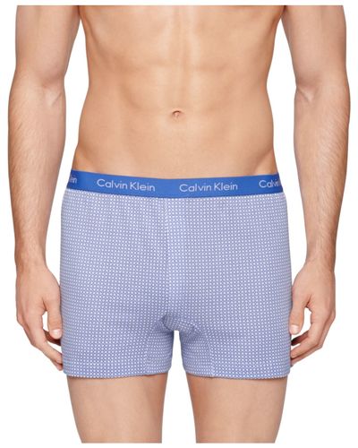 Calvin Klein Cotton Mens Classic Slim Fit Knit Boxer U1029 In Blue For