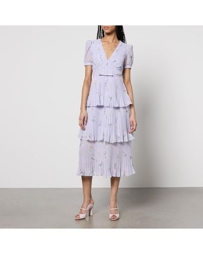 Chiffon Tiered Dresses for Women - Up to 81% off | Lyst