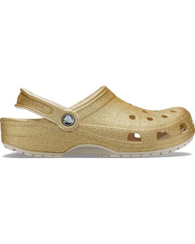 Crocs™ Classic Glitter Clog in Light Gold (Metallic) | Lyst