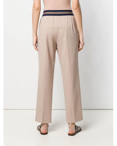 Iris Von Arnim Wool Tailored Cropped Trousers in Brown - Lyst