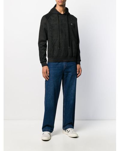 The Silted Company Synthetic Textured Hoodie in Black for Men - Lyst