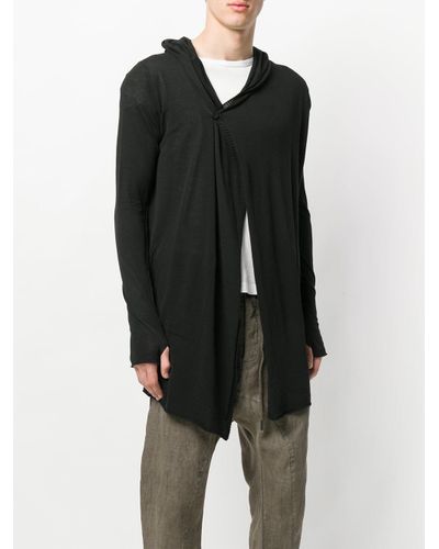 Masnada Cotton Hooded Knit Cardigan in Black for Men - Lyst