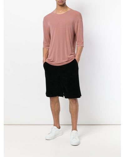 Laneus Synthetic Terry Shorts in Black for Men - Lyst