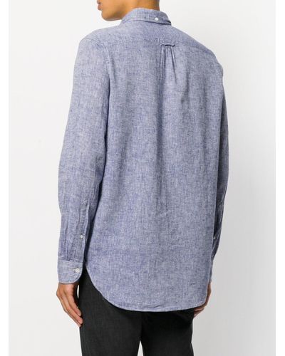 Bellerose Front Button Shirt in Blue for Men - Lyst