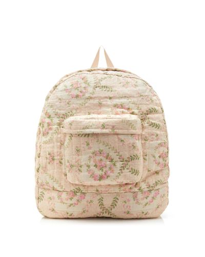LoveShackFancy Silk Vega Mini Floral Jacquard Backpack - Lyst