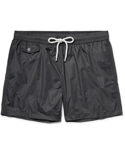 Hartford Synthetic Slim-fit Mid-length Swim Shorts in Black for Men - Lyst