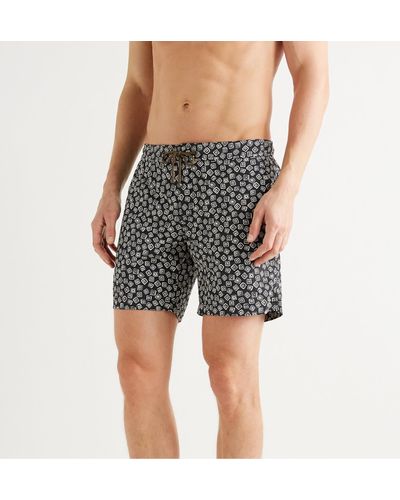 Thorsun Charvet Mid-length Printed Swim Shorts in Black for Men - Lyst