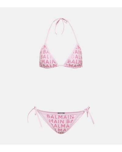 Pink Balmain Beachwear and swimwear outfits for Women | Lyst