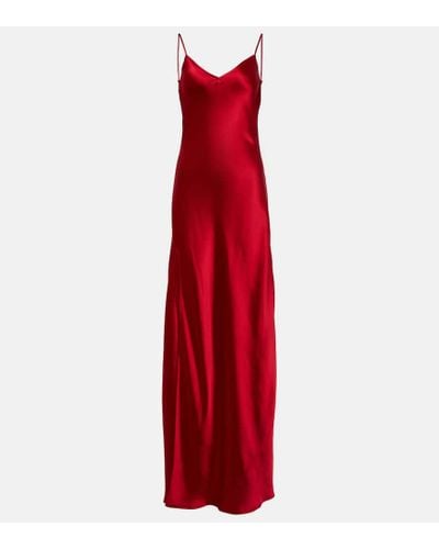 Red Satin Slip Dresses for Women - Up to 83% off | Lyst