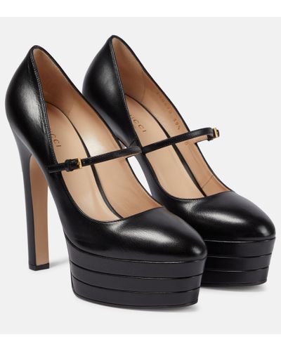 Gucci Leather Platform Pumps for Women - Up to 58% off | Lyst