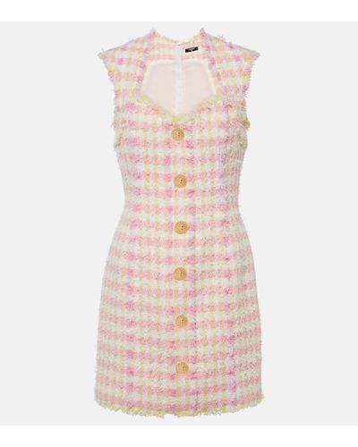 Balmain Tweed Dresses for Women | Lyst