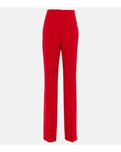 Red Alexander McQueen Pants for Women | Lyst