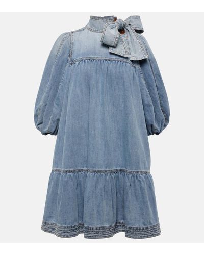 Denim Smock Dresses for Women - Up to 73% off | Lyst