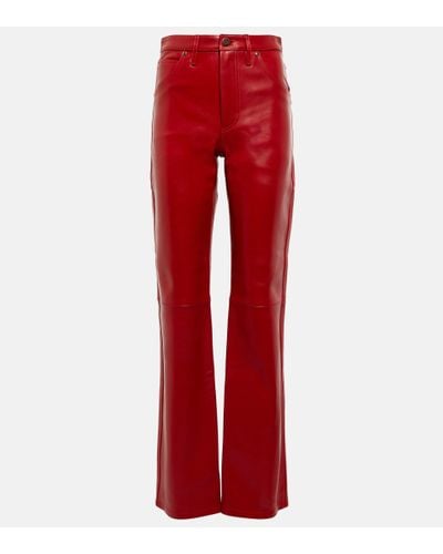 Red Leather Pants for Women - Up to 80% off | Lyst