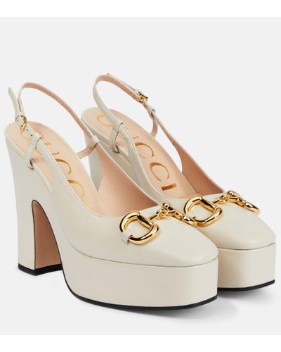 Gucci Leather Platform Pumps for Women - Up to 58% off | Lyst