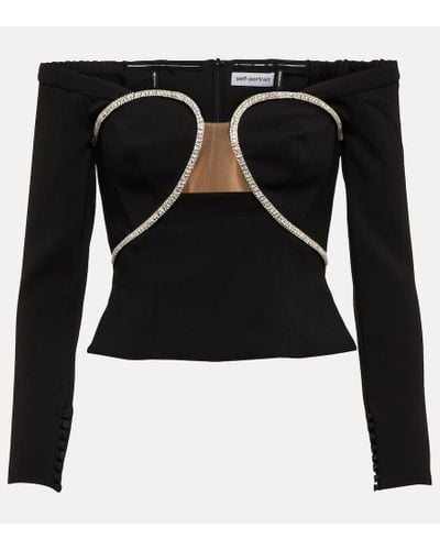 Self-Portrait Strapless Tops for Women | Lyst