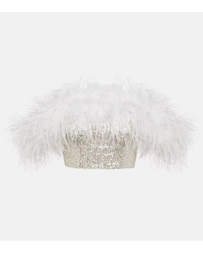 Self-Portrait Sequin Tops for Women | Lyst