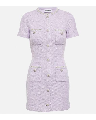 Purple Self-Portrait Dresses for Women | Lyst