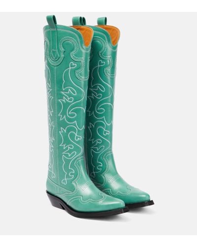 Green Ganni Boots for Women | Lyst