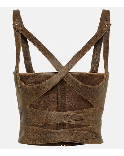 Leather Bustier Tops for Women - Up to 70% off | Lyst