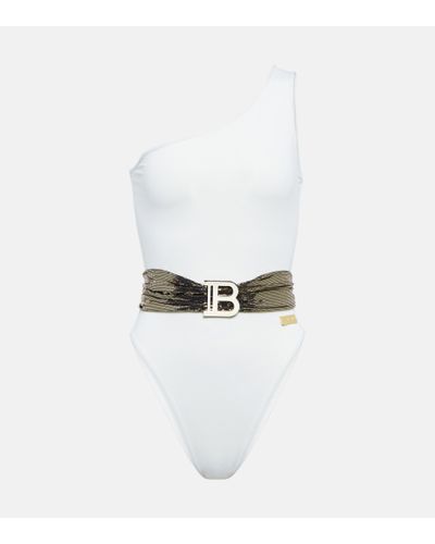 White Balmain Beachwear and swimwear outfits for Women | Lyst