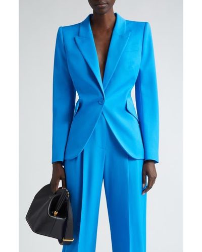 Blue Alexander McQueen Jackets for Women | Lyst