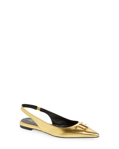 Metallic Tom Ford Flats for Women | Lyst
