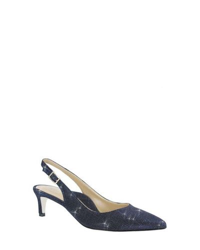 Blue And White Pump Shoes For Women Lyst
