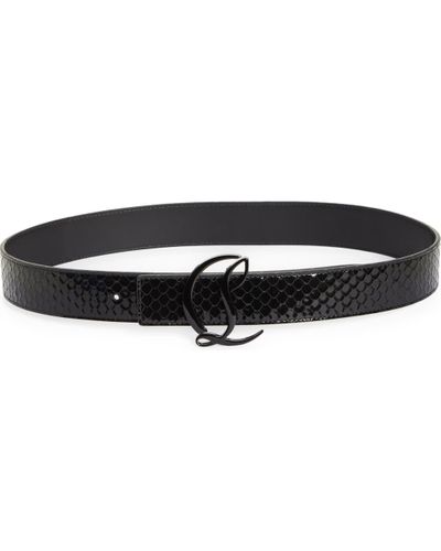 Black Christian Louboutin Belts for Women | Lyst