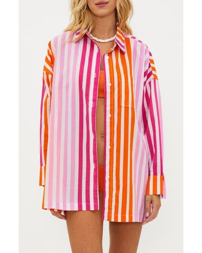 Beach Riot Alexa Top In Sunset Stripes