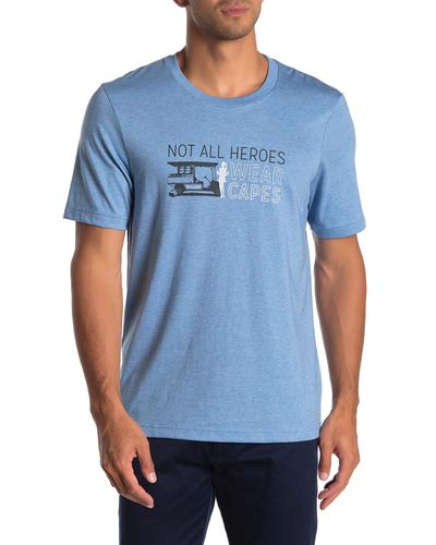 Travis Mathew Cotton My Hero Crew Neck T-shirt in Heather bl (Blue) for ...