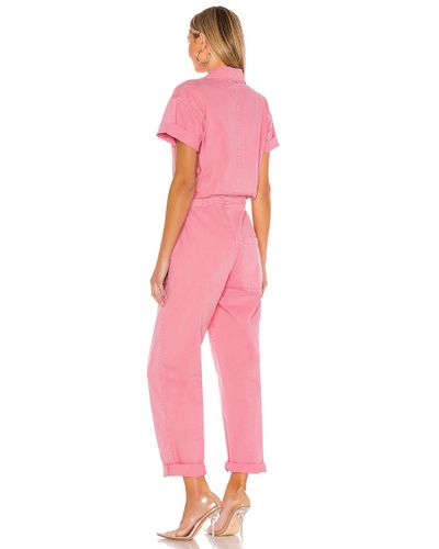 Pistola Cotton Grover Jumpsuit In Flamingo Pink Lyst