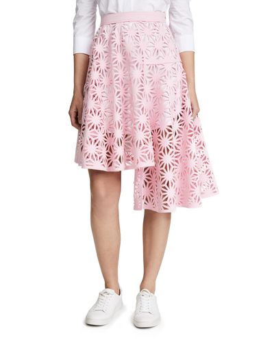 Paskal Felt Laser Cut Skirt in Pink - Lyst